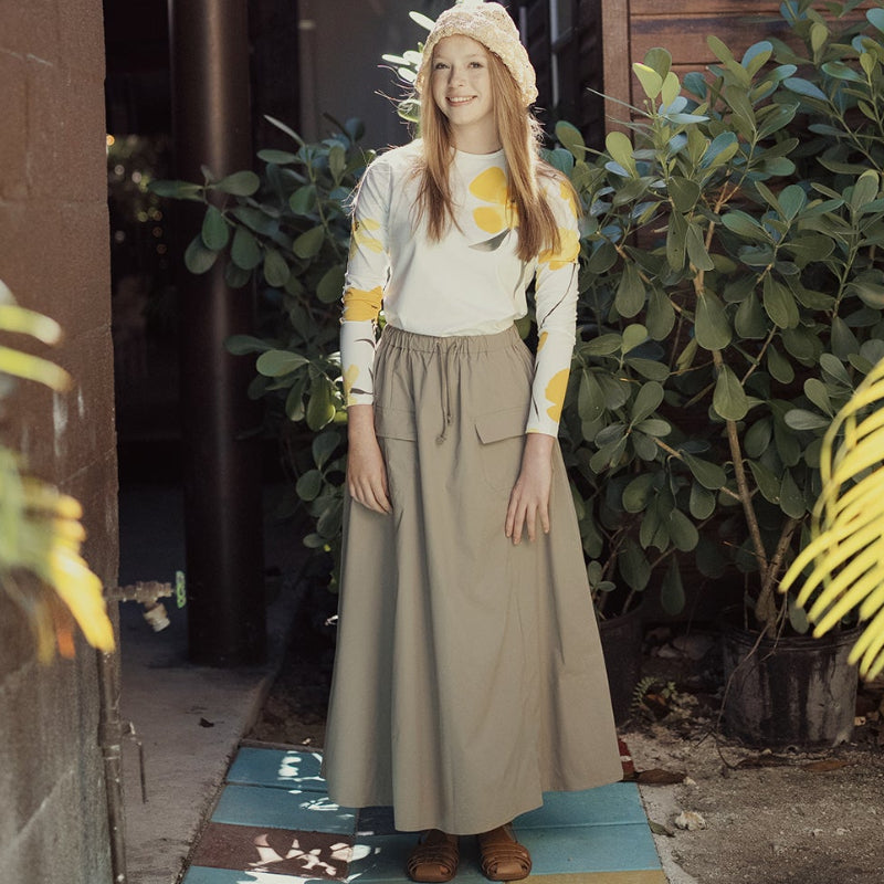 Cargo Pocket Skirt - Khaki–g895-khaki – blubellebaby